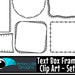Text Box Border Frames Clip Art Set 3, Doodle Frames Clip Art, Text Box ...