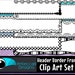 Page Header Border Frames Clip Art Set 2, Doodle Page Headers Clip Art ...