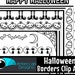 Halloween Doodle Borders Clip Art Halloween Borders | Etsy