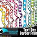 White Line Text Box Border Frames Clip Art Set 2, Text Box Frames ...