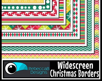 Widescreen Winter Border 16:9 Backgrounds Google Slides™ and Powerpoint ...