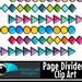 Chevron Page Dividers Clip Art, Arrows Clip Art, Patterned Colored ...