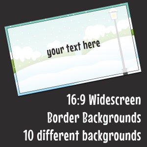 Widescreen Winter Border 16:9 Backgrounds - Google Slides™ and ...
