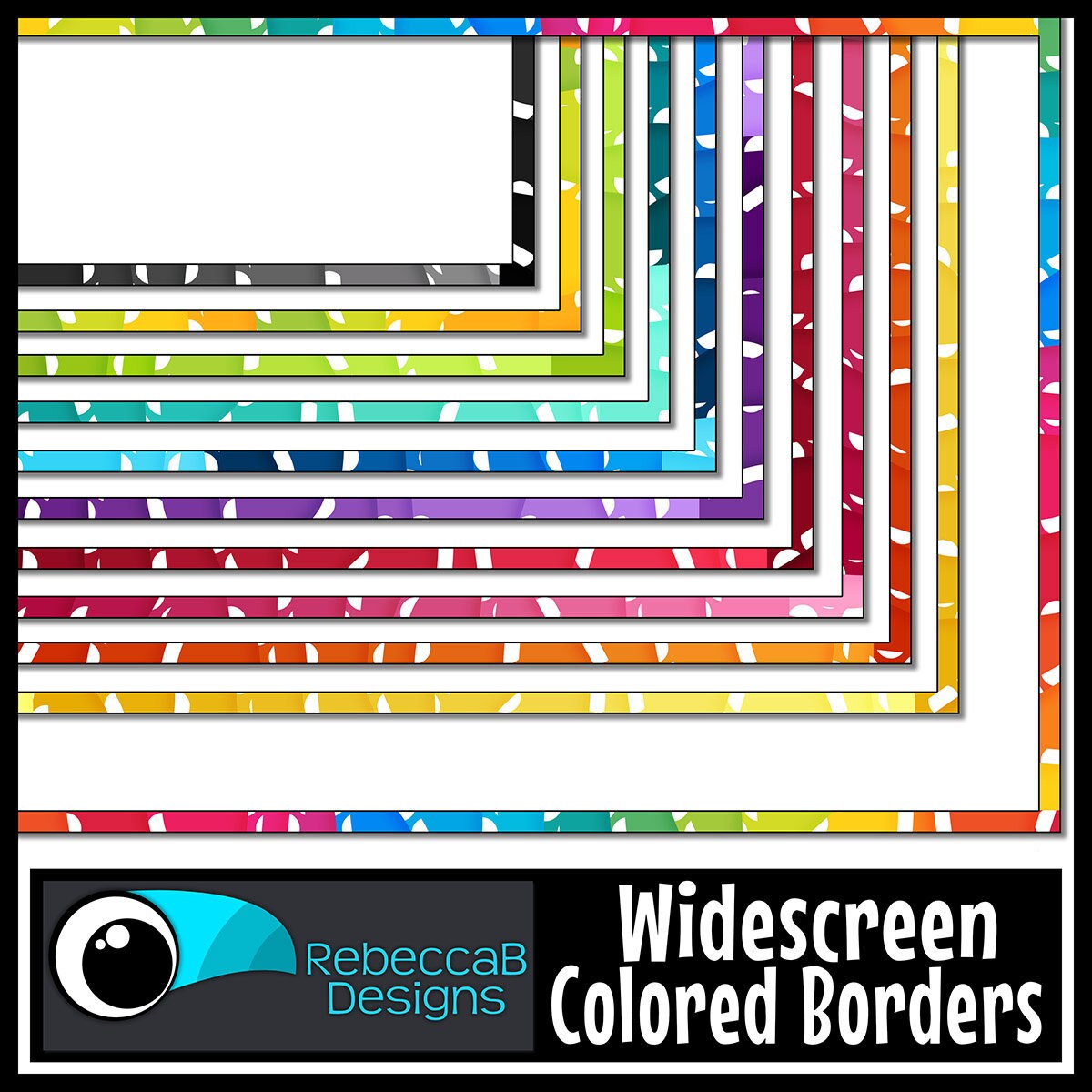 Widescreen 16:9 Colored Borders - Google Slides™ and Powerpoint ...