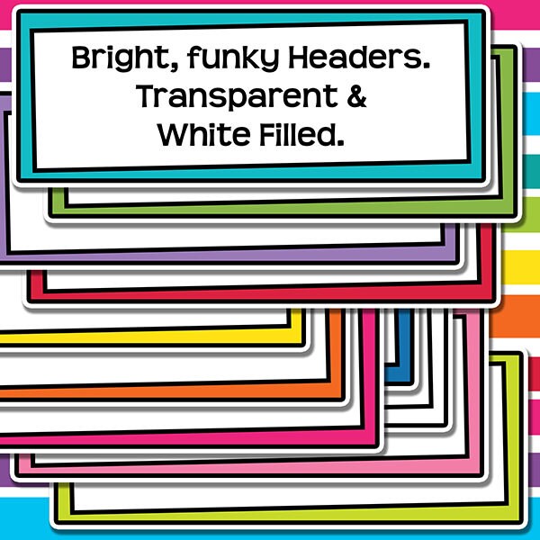 Stripes Clip Art Seller's Kit, Digital Kit, Text Box Frames ...