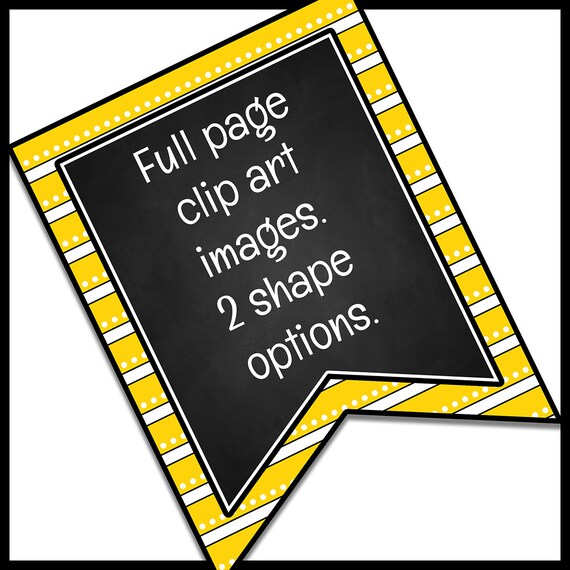 Chalkboard Pennant Clip Art
