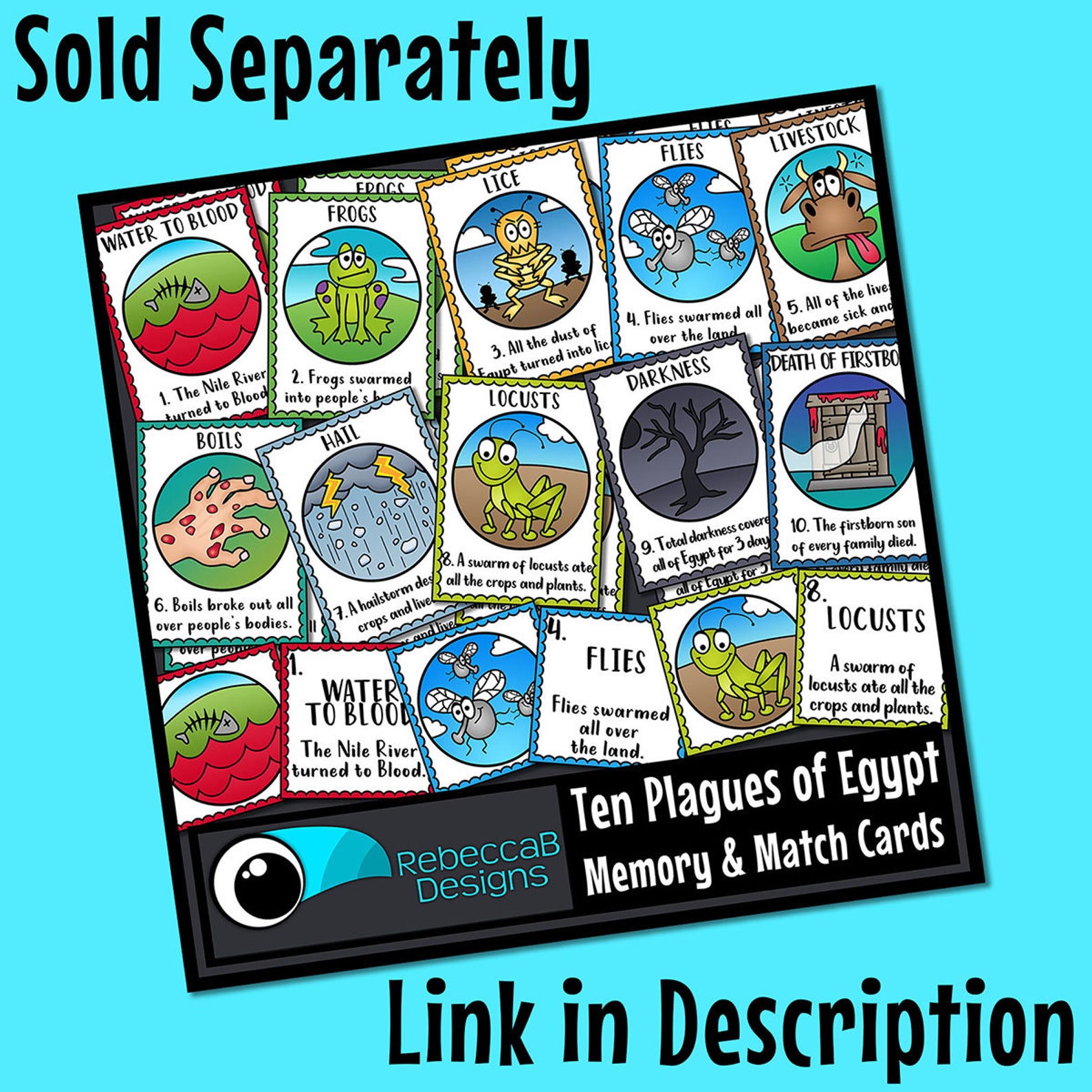 Ten Plagues of Egypt Clip Art: Moses, Passover Clipart - Etsy