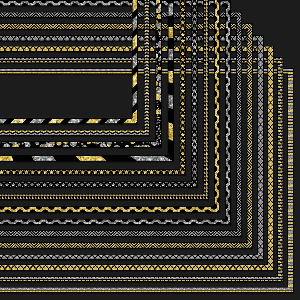 Widescreen 16:9 Glitter Borders Google Slides™ and - Etsy UK