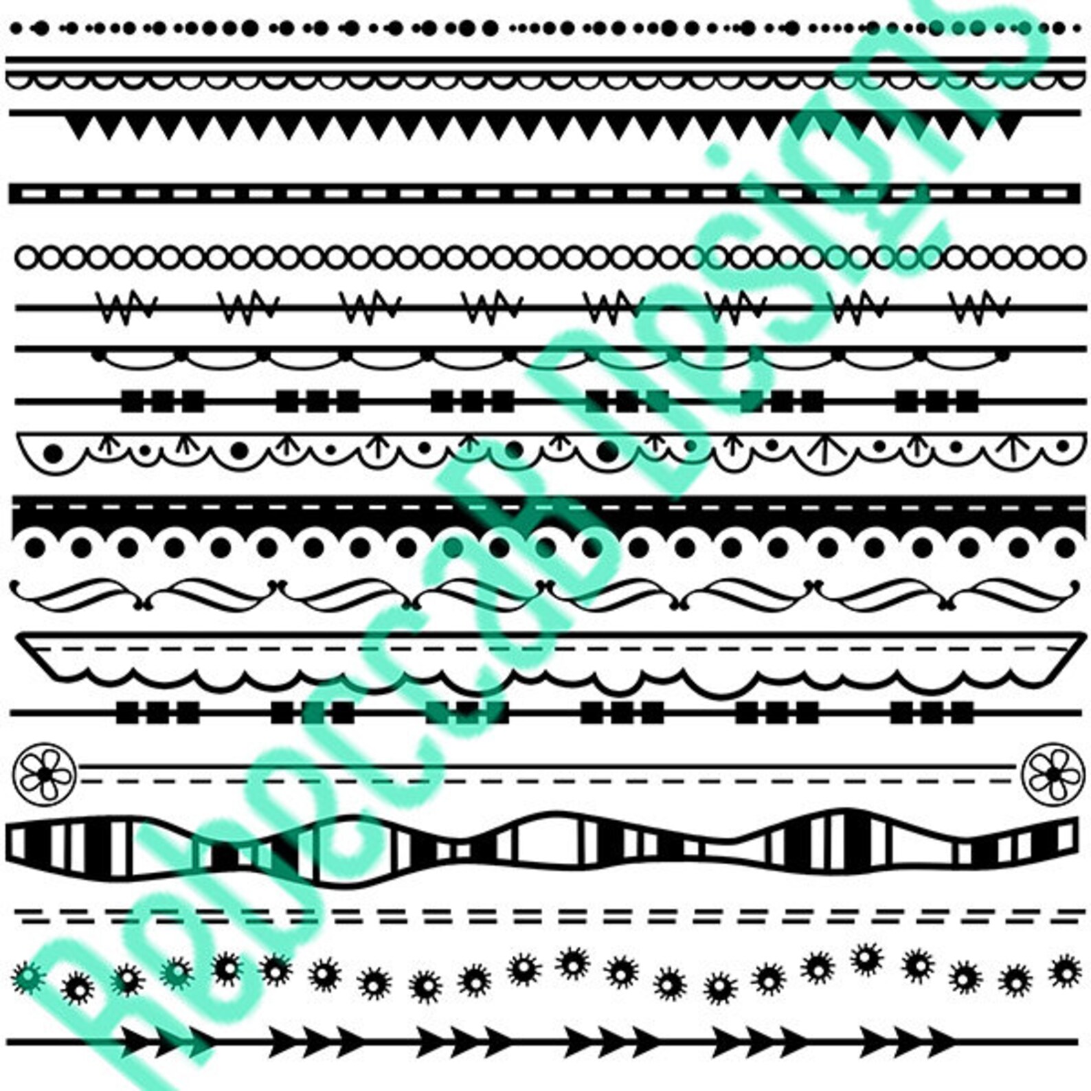 Doodle Page Dividers Clip Art, Page Dividers Clip Art, Dividers Clip ...