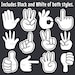 Emoji Finger Counting Clip Art: Hand Signals (PNG) - Etsy