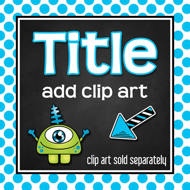 Polka Dots Chalkboard Border Frames Clip Art Chalkboard - Etsy