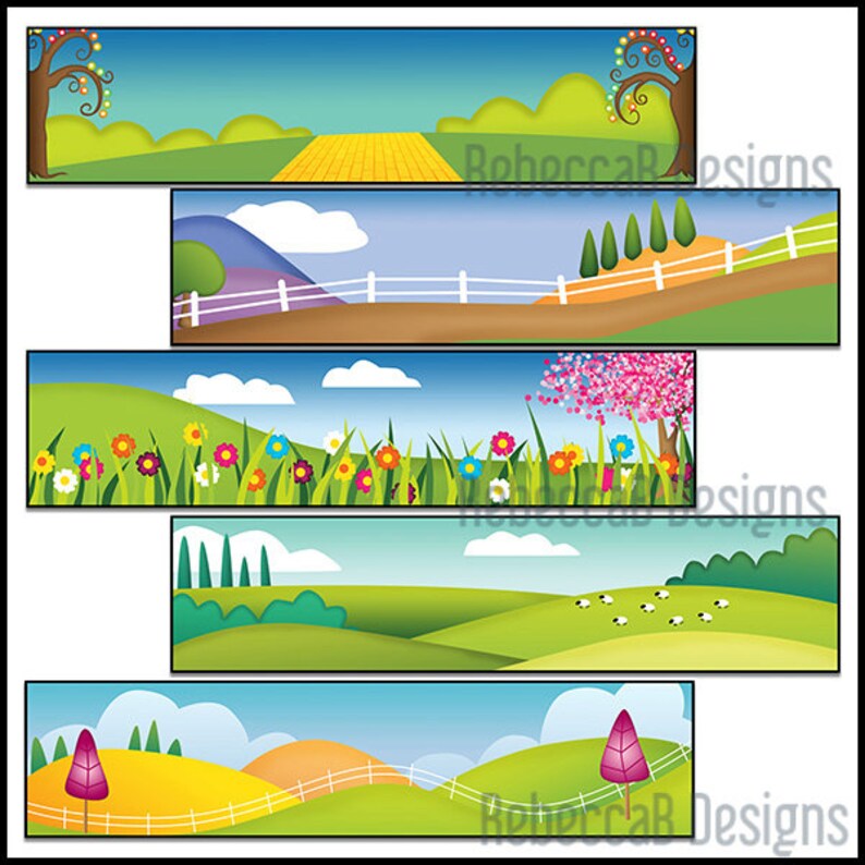 Spring Headers Clip Art Page Headers Spring Clip Art | Etsy