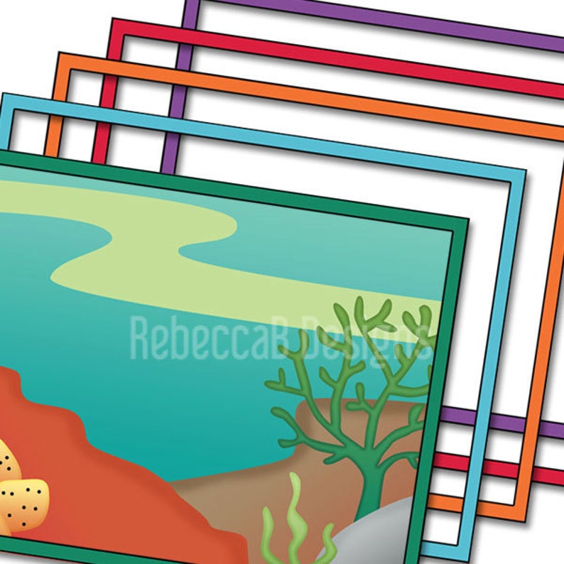 Under the Sea Background Scenes Clip Art, Ocean Clip Art, Landscape ...