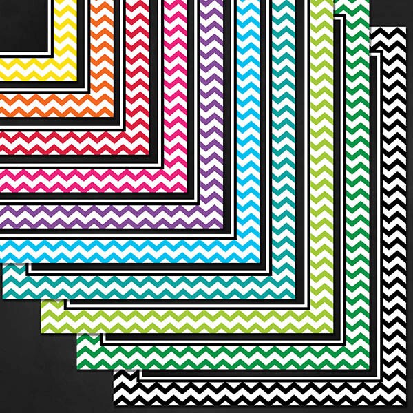 Chevron Chalkboard Border Frames Clip Art, Chalkboard Digital Paper ...