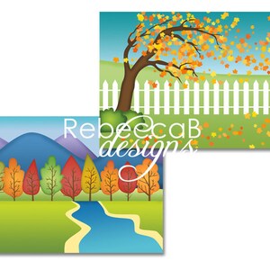 Seasons Background Scenes Clip Art Bundle, Landscape Scenes Clip Art ...