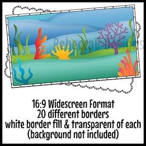 Widescreen 16:9 Doodle Borders Clip Art Set 1 - Google Slides™ and ...