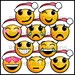 Christmas Emoji Clip Art, Emotions Clip Art, Feelings Clip Art, Emoji ...