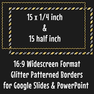 Widescreen 16:9 Glitter Borders - Google Slides™ and Powerpoint ...
