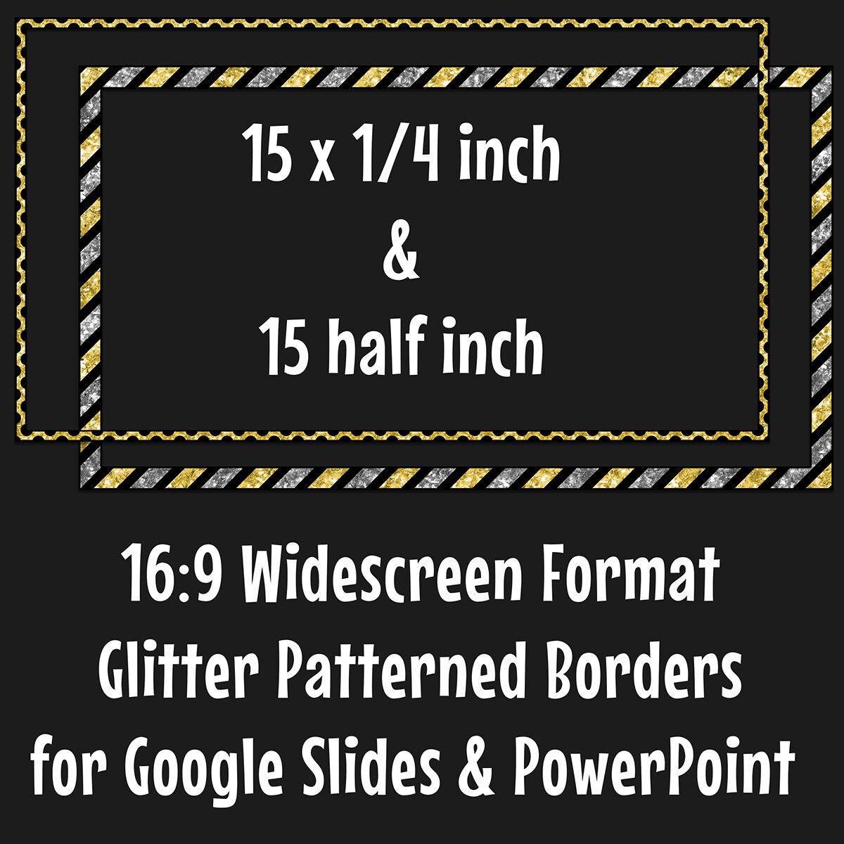 Widescreen 16:9 Glitter Borders - Google Slides™ and Powerpoint ...