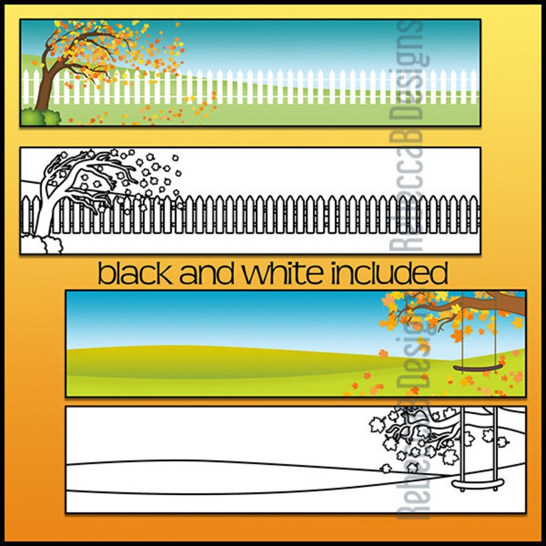 Season Page Headers Clip Art Bundle Seasonal Headers Clip - Etsy