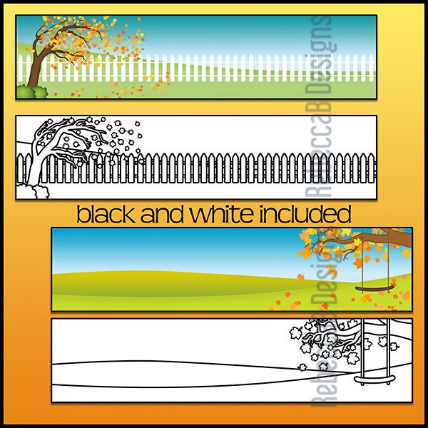 Season Page Headers Clip Art Bundle Seasonal Headers Clip - Etsy