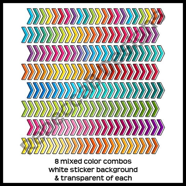 Chevron Page Dividers Clip Art, Arrows Clip Art, Patterned Colored ...