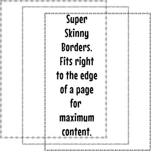 Super Skinny Borders Clip Art Set 2, Border Frames Clip Art, Super ...