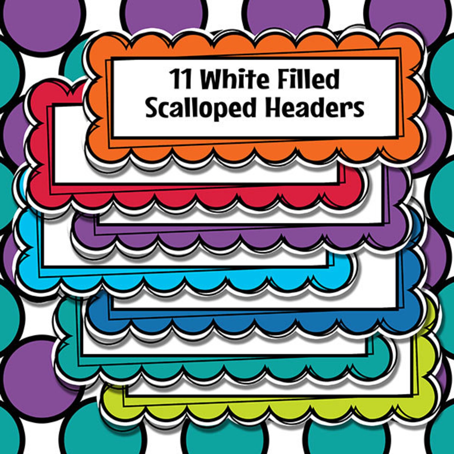 Spots Clip Art Seller's Kit, Digital Clip Art Kit, Text Box Frames ...