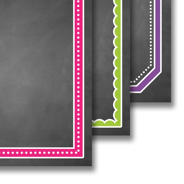 Chalkboard Backgrounds Border Frames Clip Art Bundle, Framed Chalkboard ...