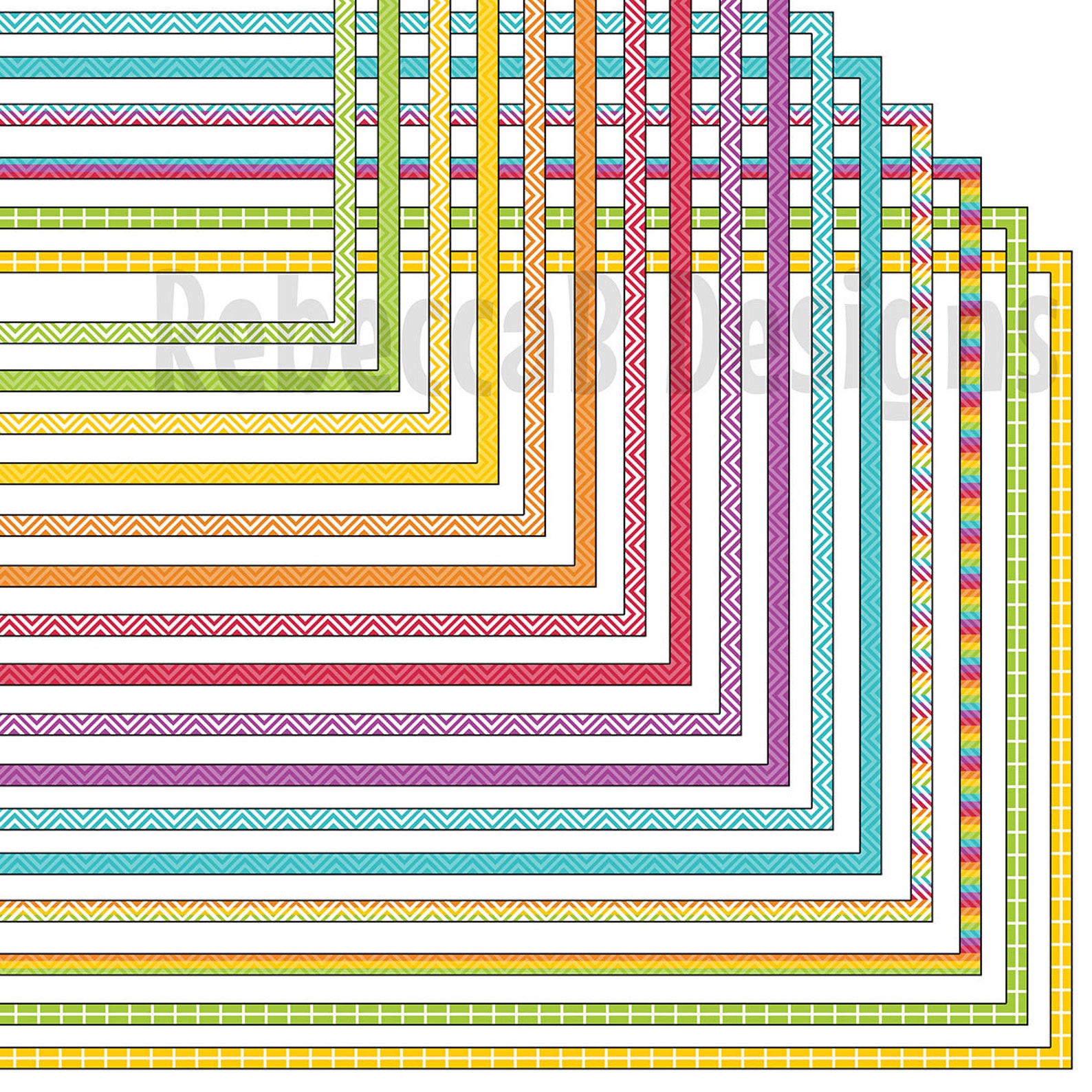 Widescreen 16:9 Summer Borders - Google Slides™ and Powerpoint™, Border ...