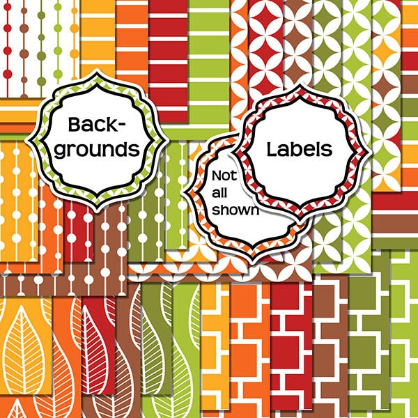 Autumn Fall Season Clip Art Seller's Kit, Autumn Fall Digital Kit, Fall ...