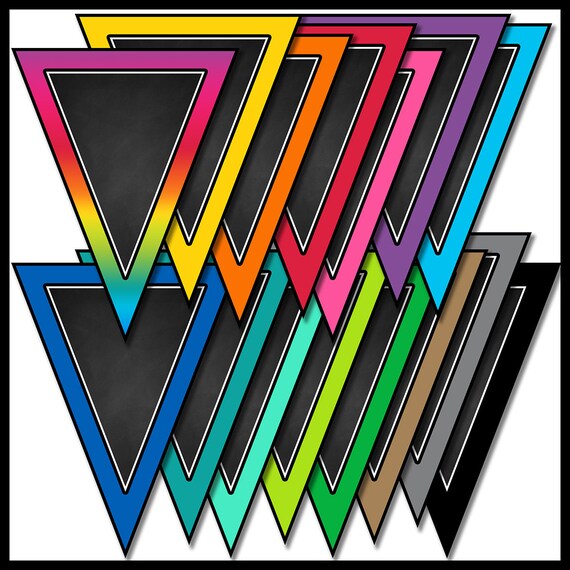 Chalkboard Pennant Clip Art