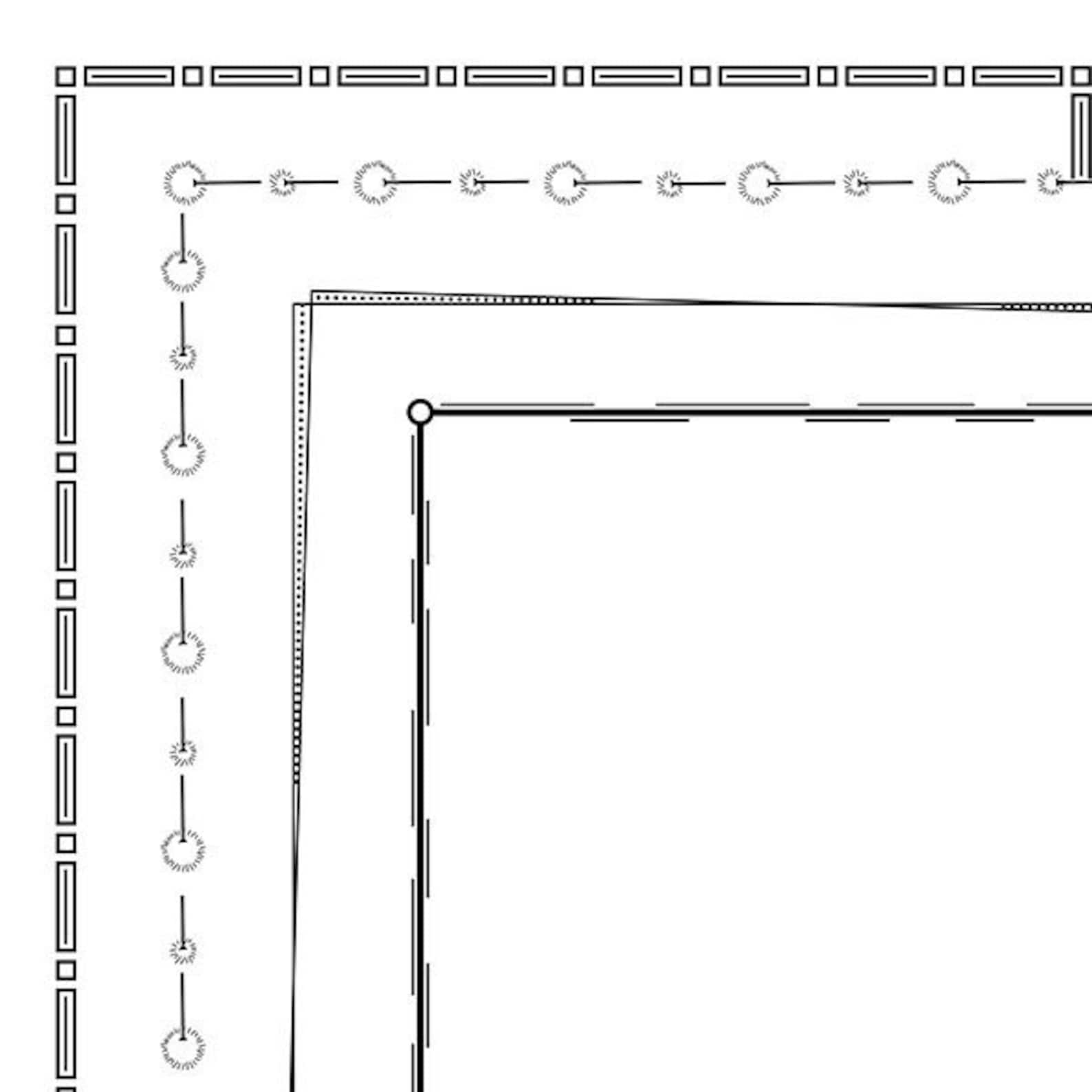 Skinny Edge Borders Clip Art Set 2, Skinny Borders, Black Line Borders ...