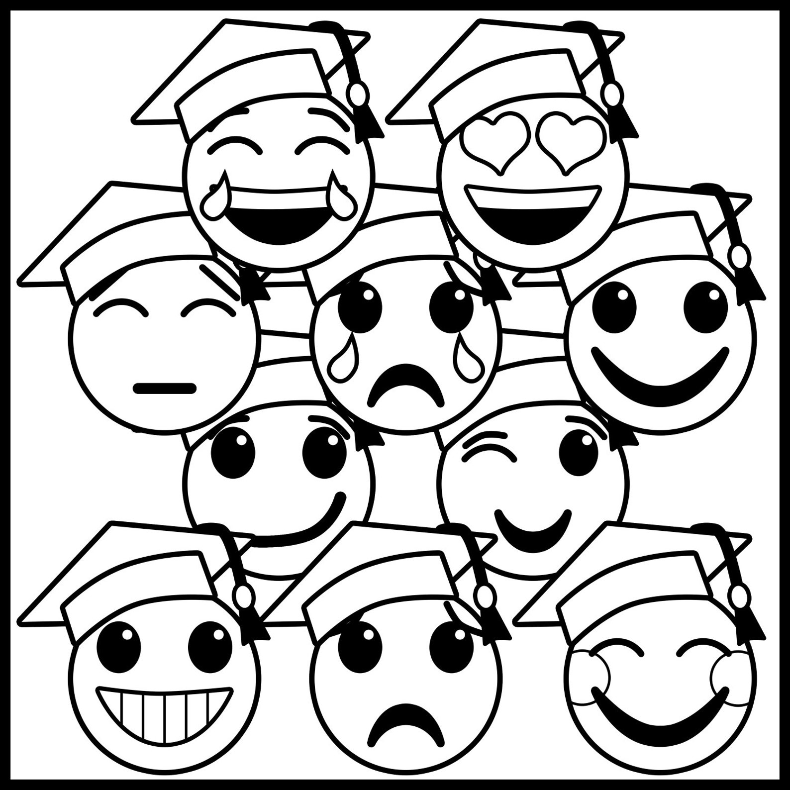 Graduation Emoji Clip Art, Emotions Clip Art, Graduation Ceremony Clip ...