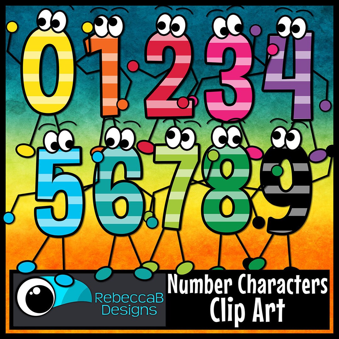 Number Characters Clip Art, Numbers Clip Art, Number Characters, Maths ...