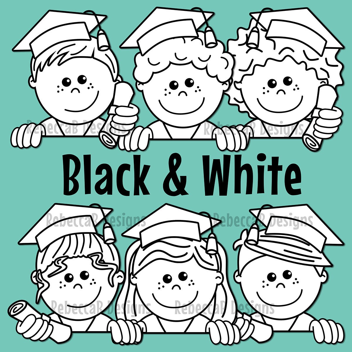 Graduation Ceremony Faces Clip Art, Page Toppers Clip Art, School Clip ...