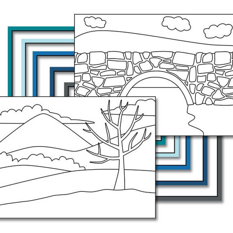 Winter Background Scenes Clip Art, Winter Landscape Clip Art, Winter ...