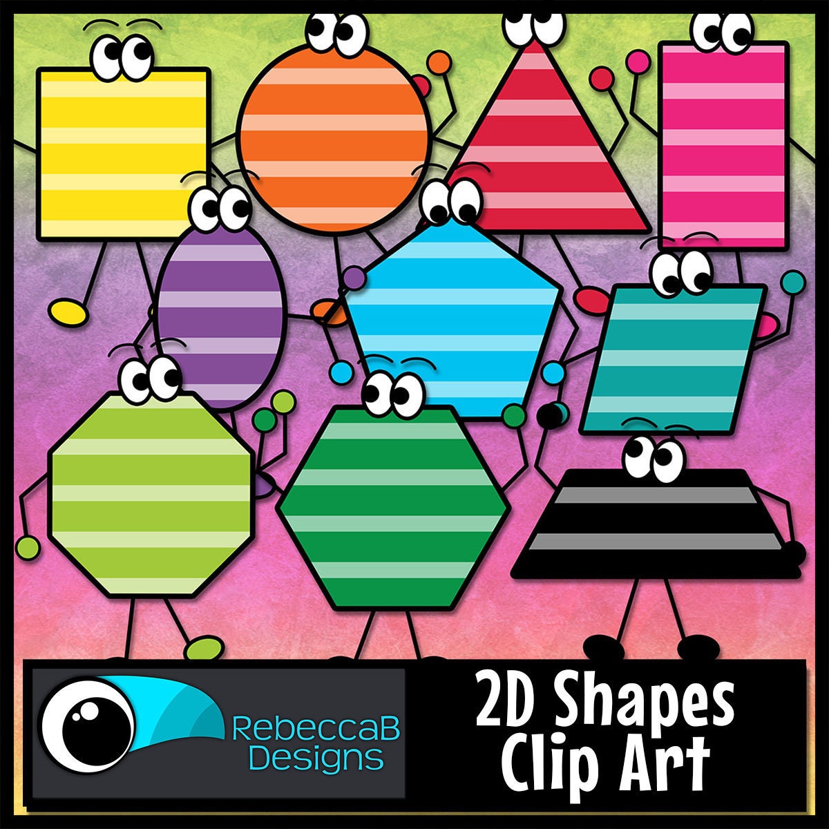 2D Shapes Clip Art, Clip Art Shapes, Character Clip Art, Maths Clipart ...
