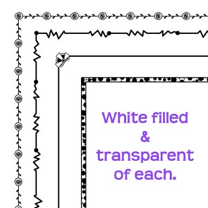 Skinny Edge Borders Clip Art Set 2, Skinny Borders, Black Line Borders ...