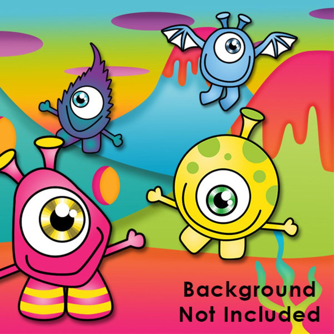 Alien Clip Art Monster Clip Art Sci-fi Aliens Clip Art | Etsy