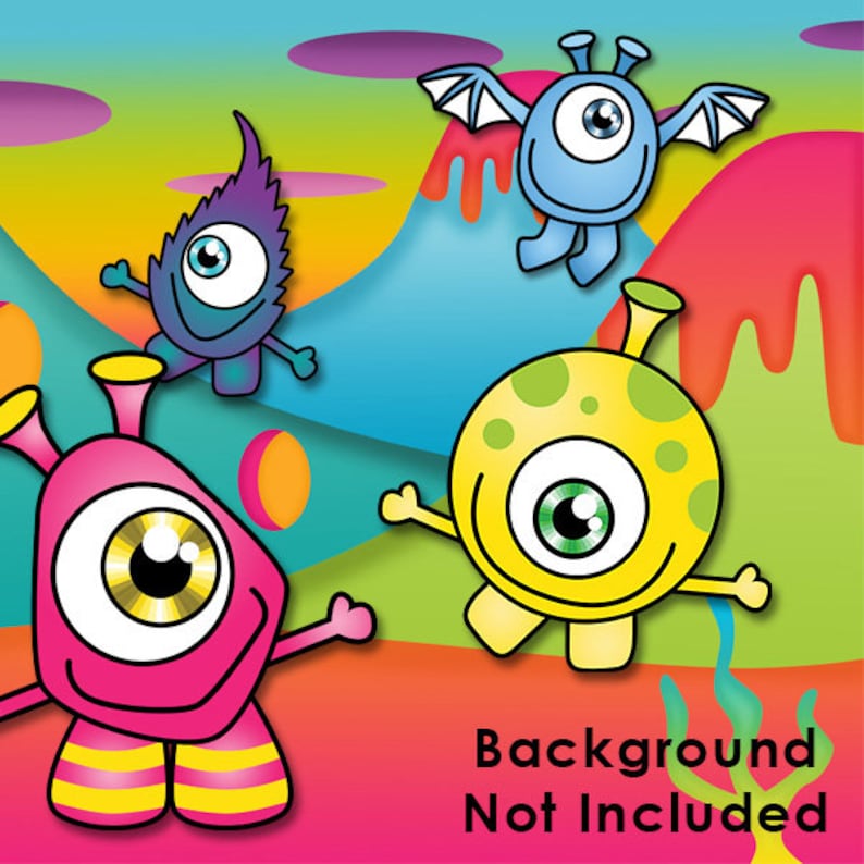 Alien Clip Art Monster Clip Art Sci-fi Aliens Clip Art - Etsy UK