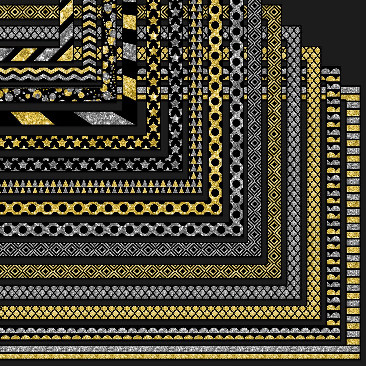 Widescreen 16:9 Glitter Borders - Google Slides™ and Powerpoint ...