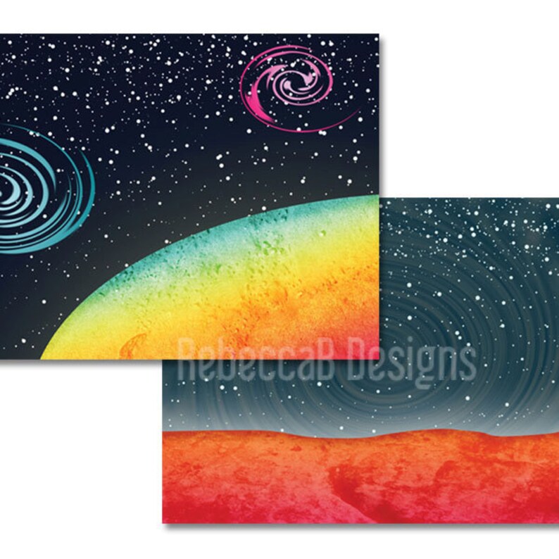 Space Background Scenes Clip Art, Science Fiction Clip Art, Solar ...