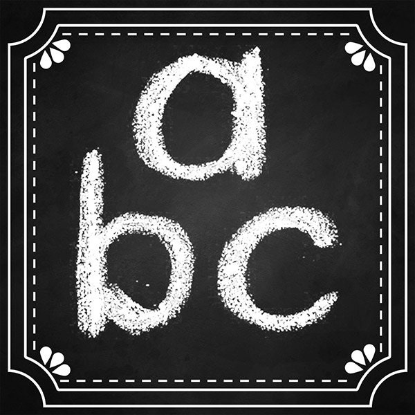 Chalk Alphabet Clip Art: Hand-drawn Letters & Numbers (PNG) - Etsy