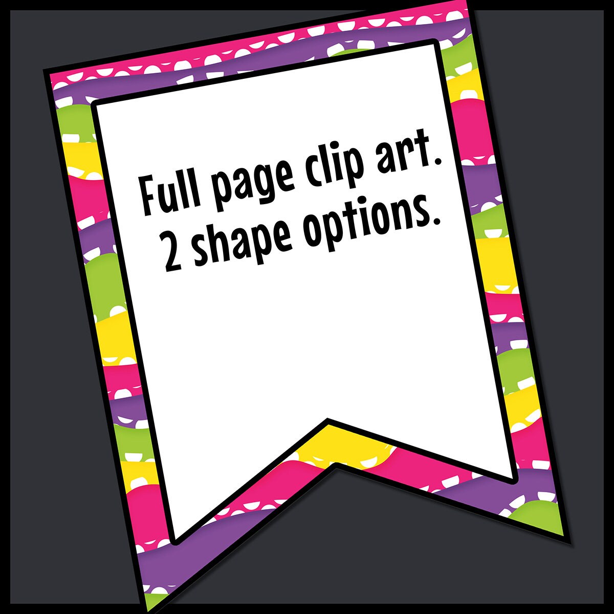 Bunting Pennant Banners Clip Art Set 2 Wavy Classroom Decor, Pennant ...