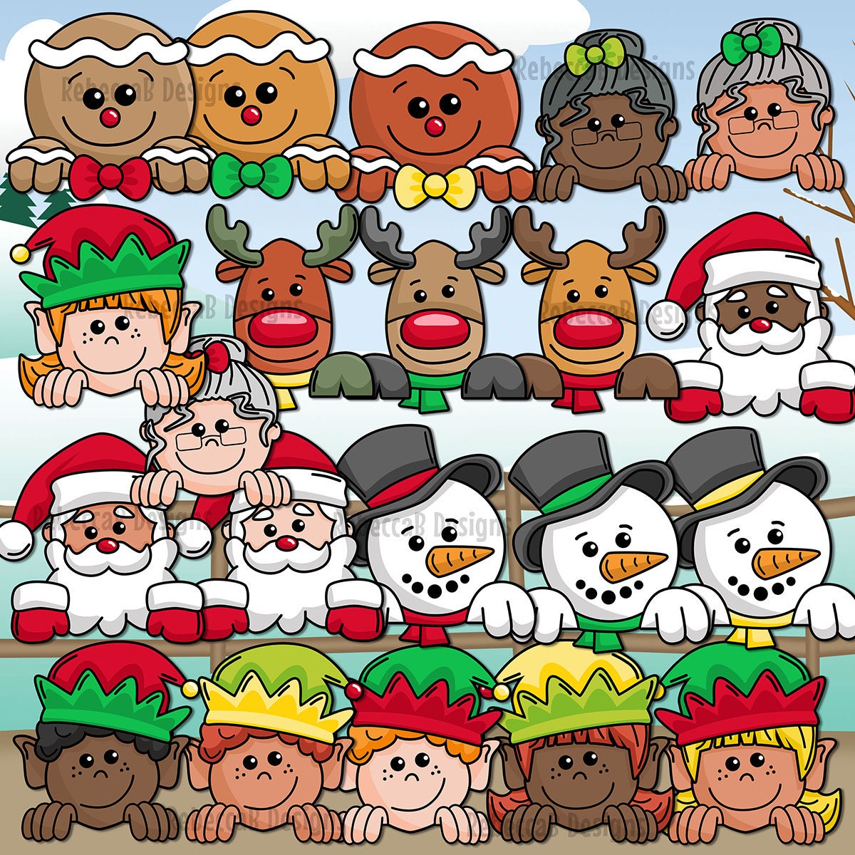 Christmas Page Toppers Clip Art, Christmas Clip Art, School Clip Art ...