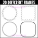 Text Box Border Frames Clip Art Set 2, Text Box Frames, Border Frames ...