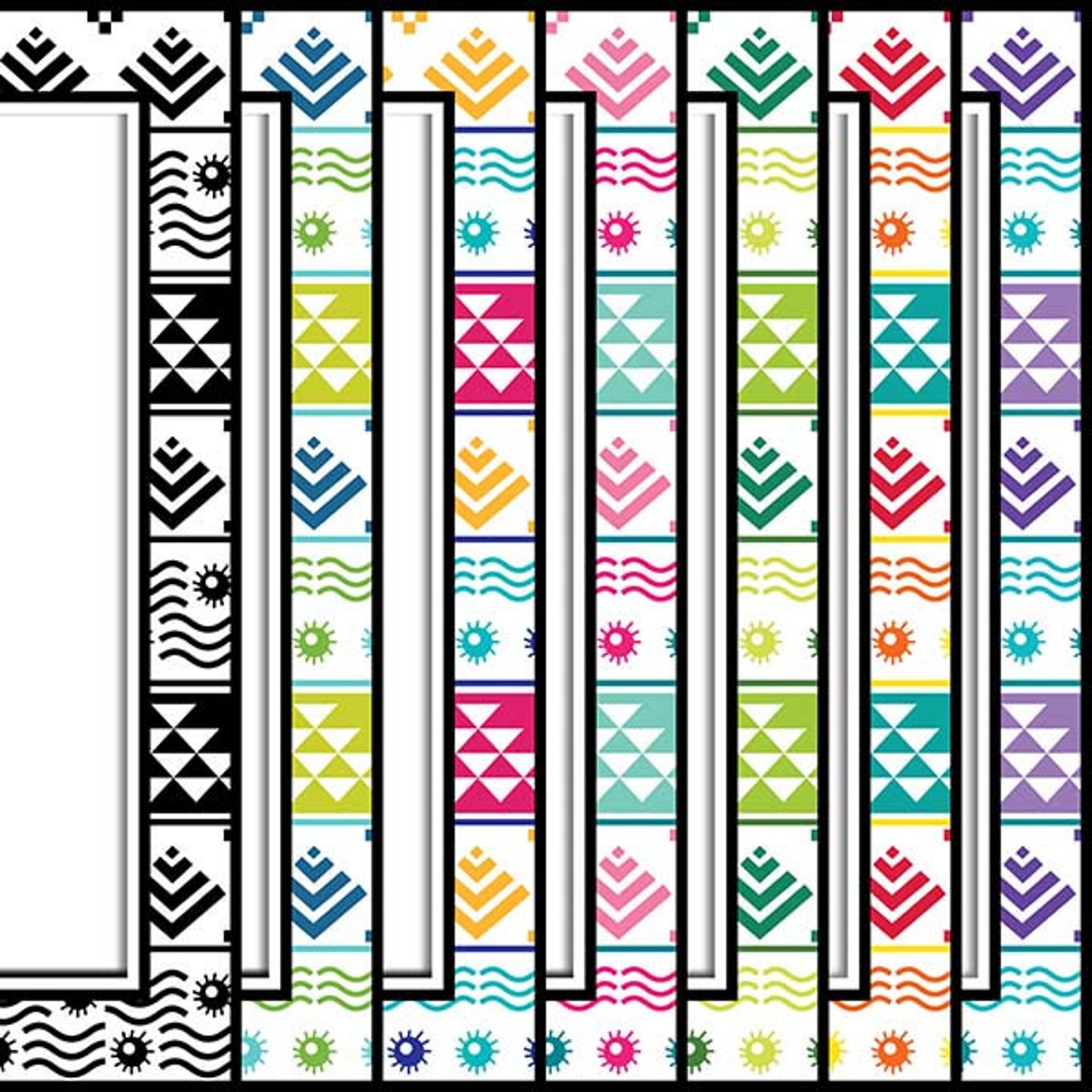 Patterned Edge Border Frames Clip Art, Borders Clip Art, Patterned Clip ...