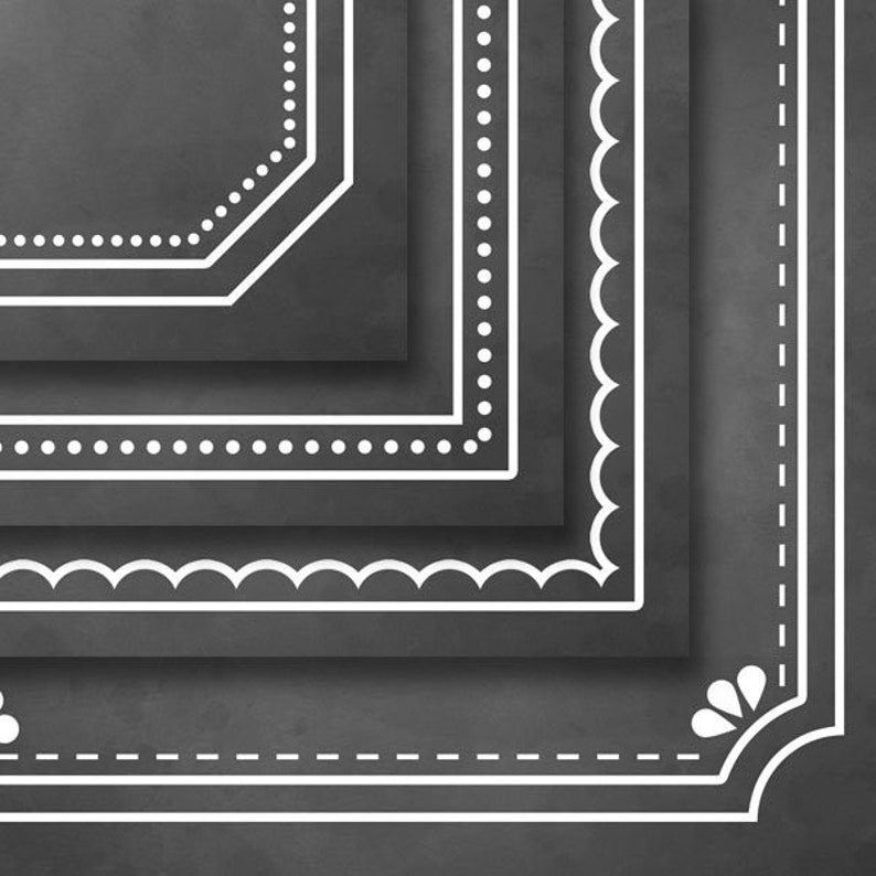 Chalkboard Backgrounds Border Frames Clip Art Bundle, Framed Chalkboard ...