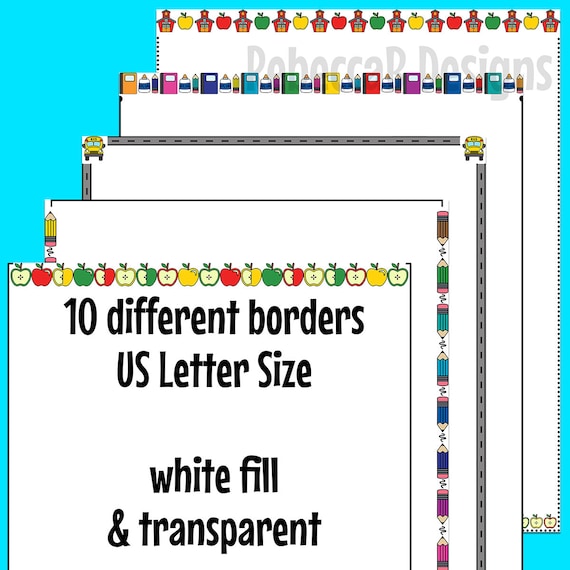 Back To School Borders Clip Art